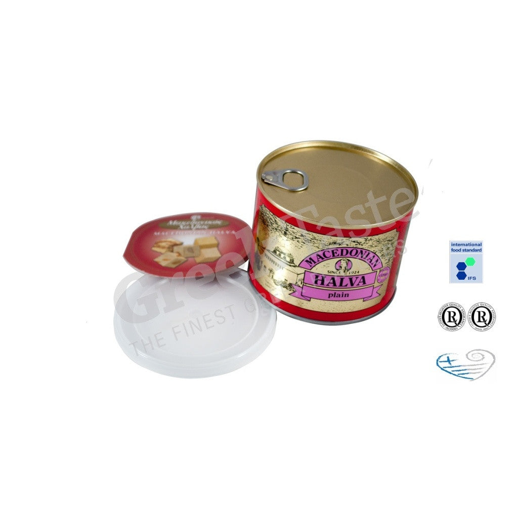 Greek Macedonian Halva with Vanilla 1kg Tin Cans – Greek Tastes 4 All