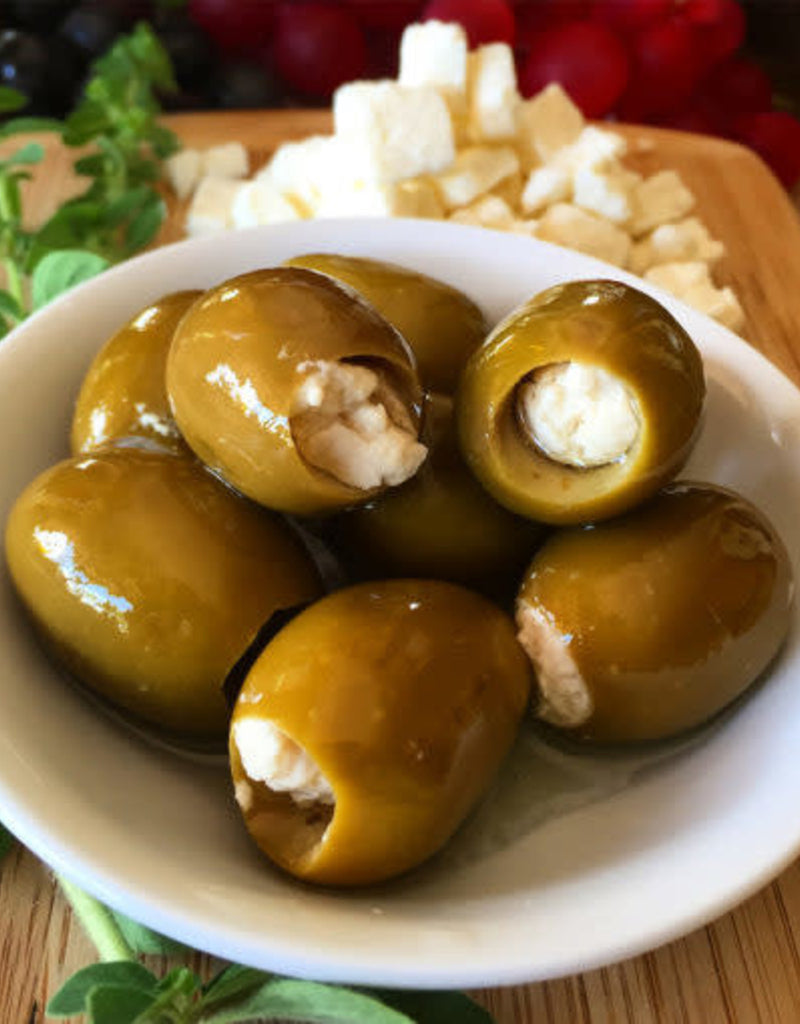 Greek Green Olives Stuffed with Feta Cheese in Extra Virgin Olive Oil ...