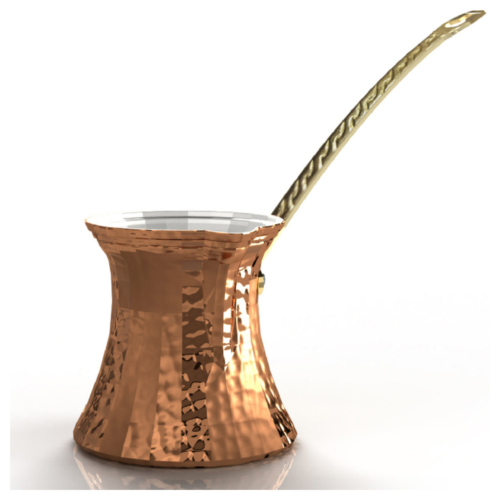 Greek Coffee Traditional Blend 200gr with Brass Boiling Pot '' Briki ...