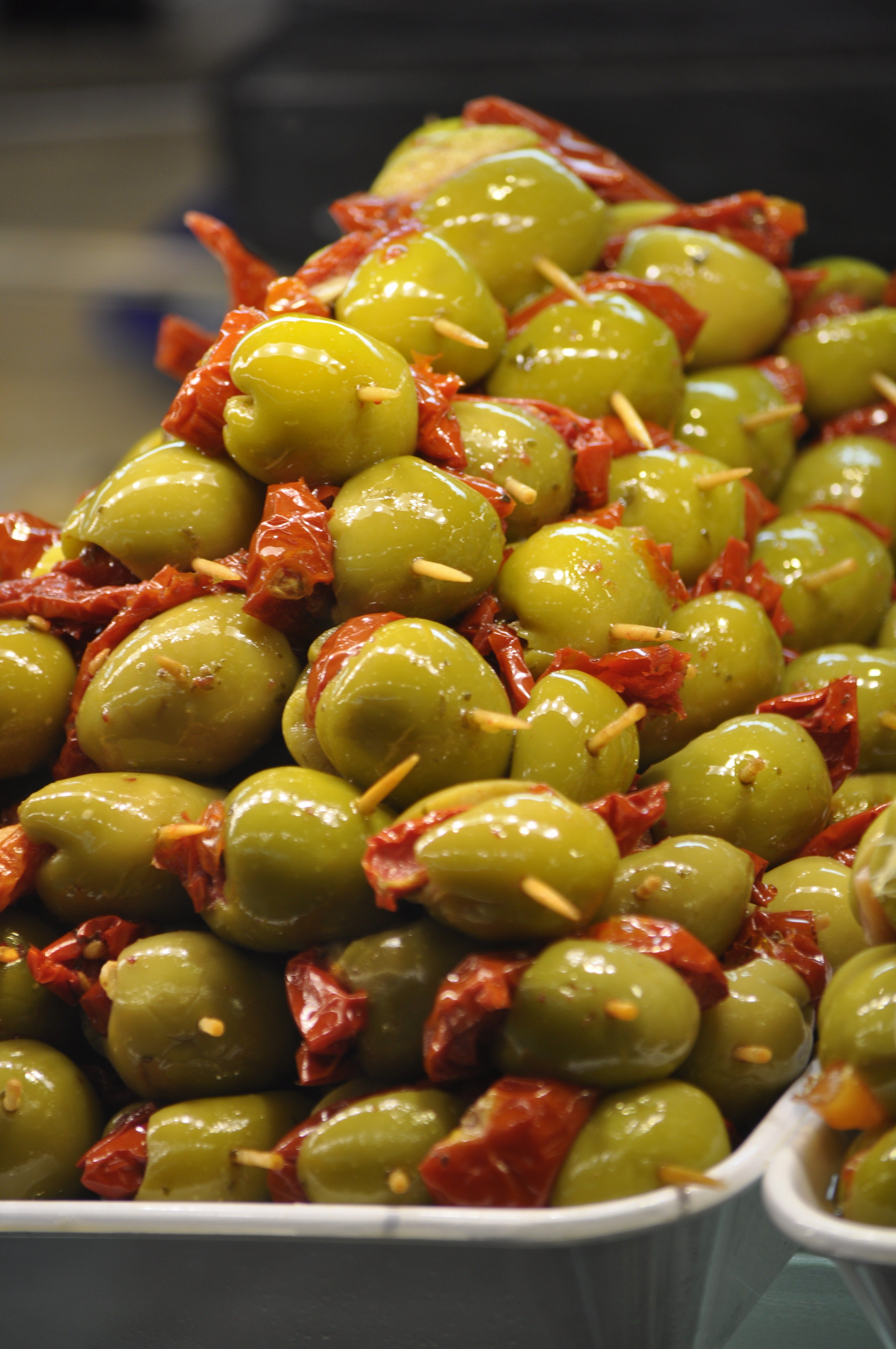 Greek Green Olives with Red Pepper's Pasta, Traditional Variety, 1kg ...